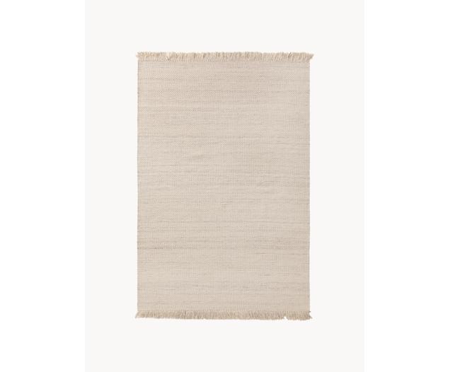 Handgewebter Wollteppich Lars mit Fransen | Westwing