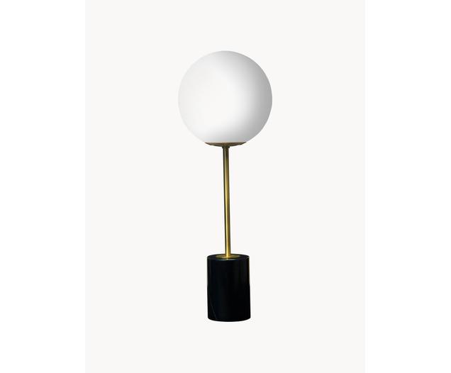 Grote tafellamp Full Moon met marmeren voet | Westwing
