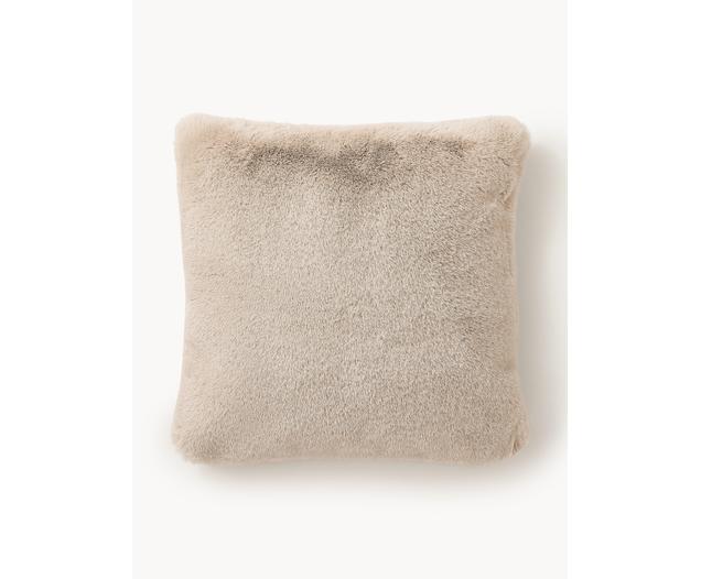 Housse De Coussin 40x40 Moelleuse En Fourrure Synthétique Lisse Mette