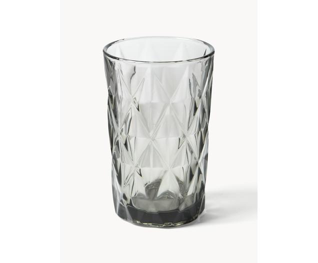 Verres à long drink avec motif texturé Colorado, 4 pièces | Westwing