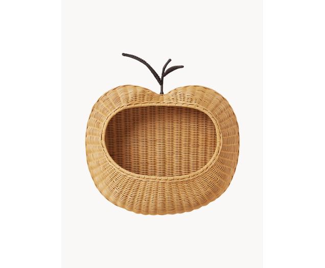 Handgefertigtes Wandregal Apple aus Rattan | Westwing
