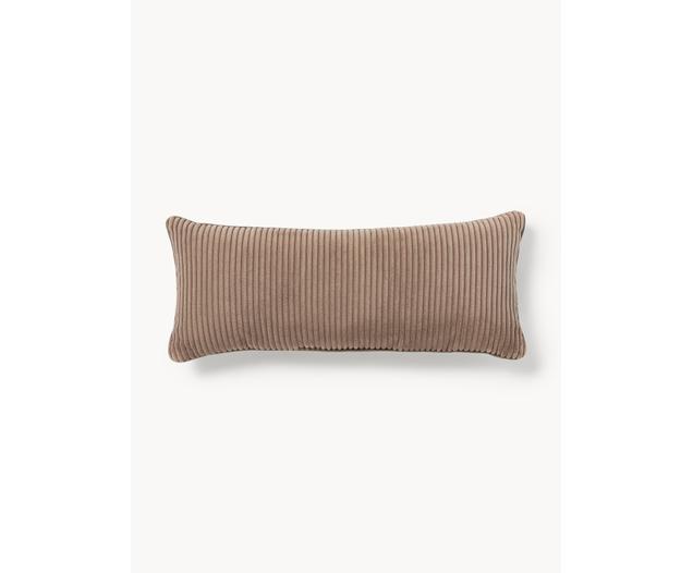 Coussin long en velours côtelé Kylen | Westwing
