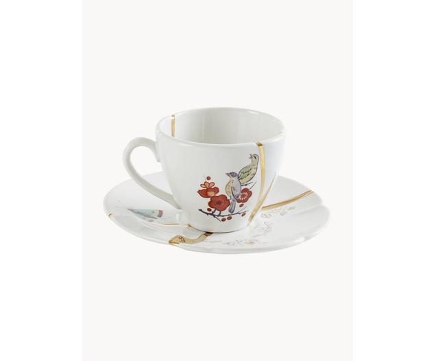 Tasse à expresso avec sous-tasse design Kintsugi | Westwing