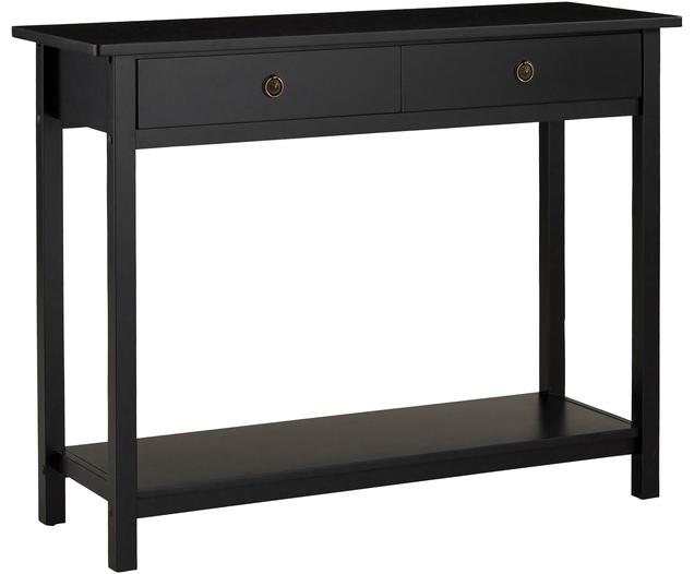 Konsole Ditti aus Holz in Schwarz