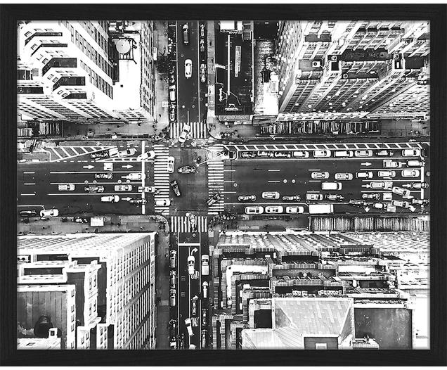 Ingelijste digitale print Aerial View Of New York | Westwing
