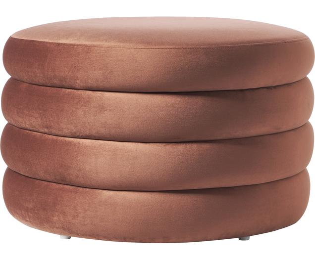 XL Samt-Hocker Alto mit Stauraum | Westwing