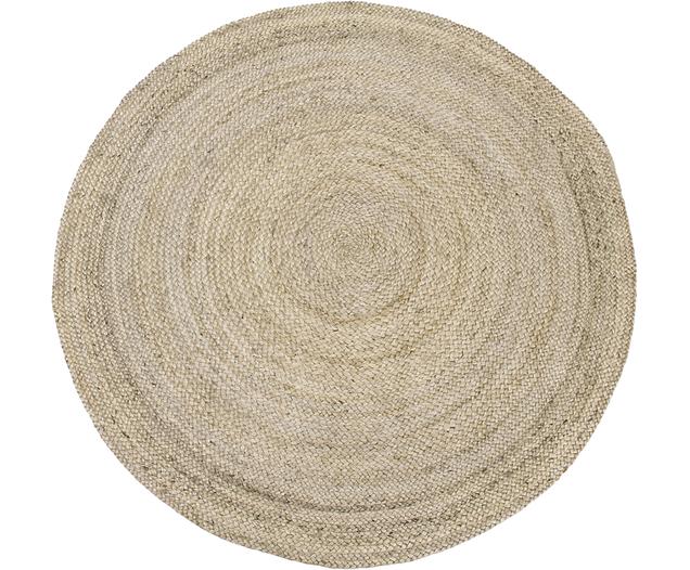 Rond juten vloerkleed Sharmila, handgemaakt | Westwing