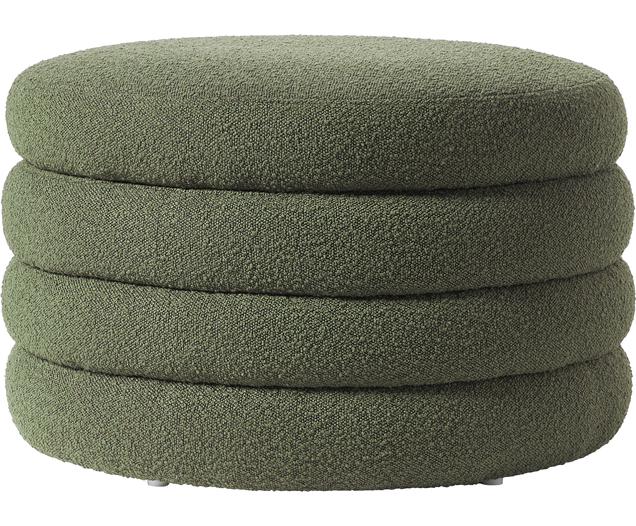 Puf grande en tejido bouclé Alto, con espacio de almacenamiento | Westwing