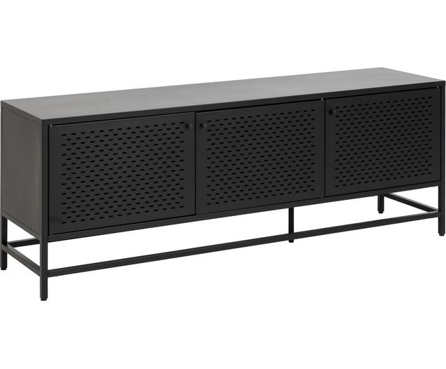 Metall-Lowboard Neptun mit Türen in Schwarz | Westwing