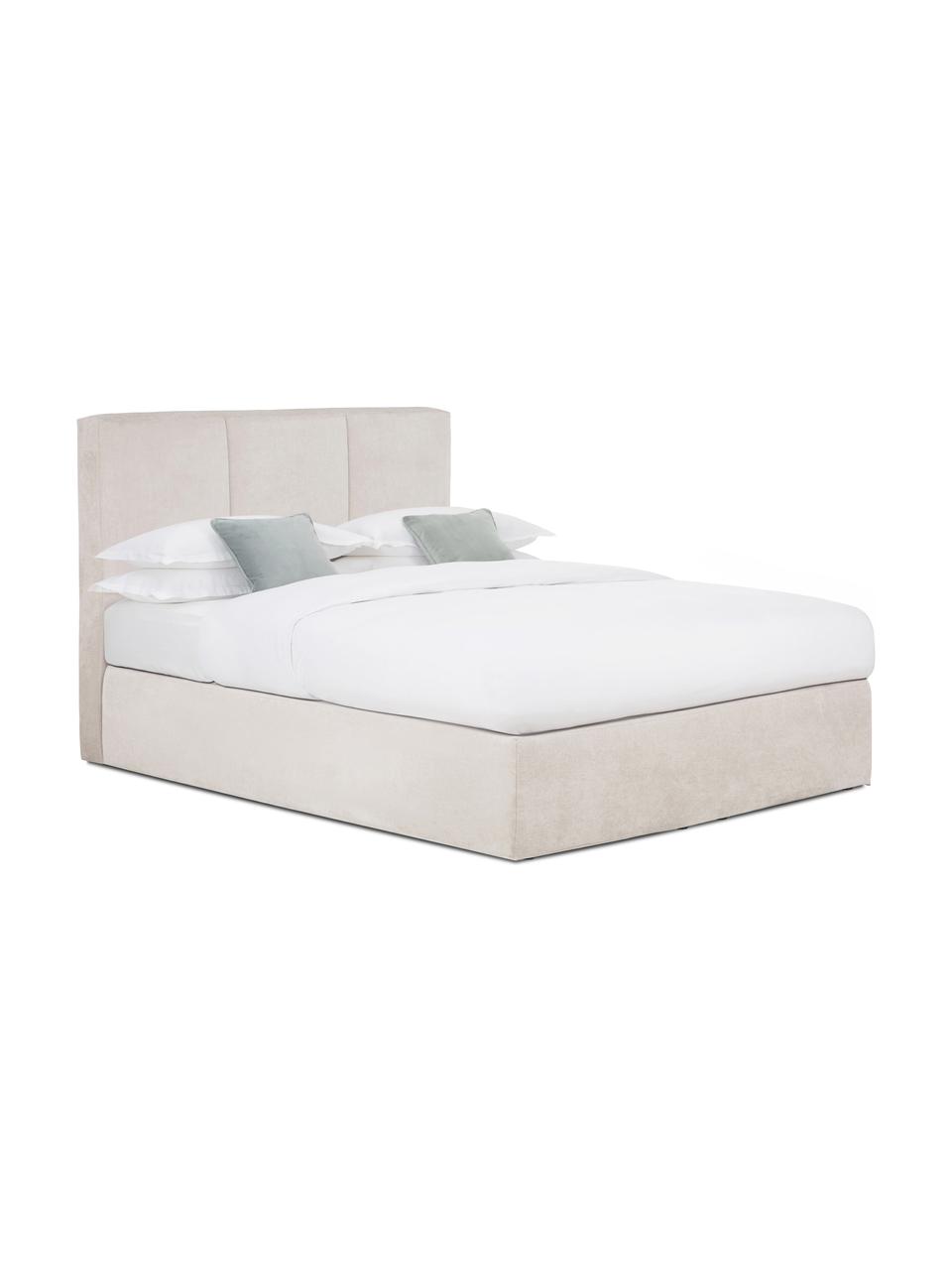 Boxspring bed Oberon in beige | Westwing