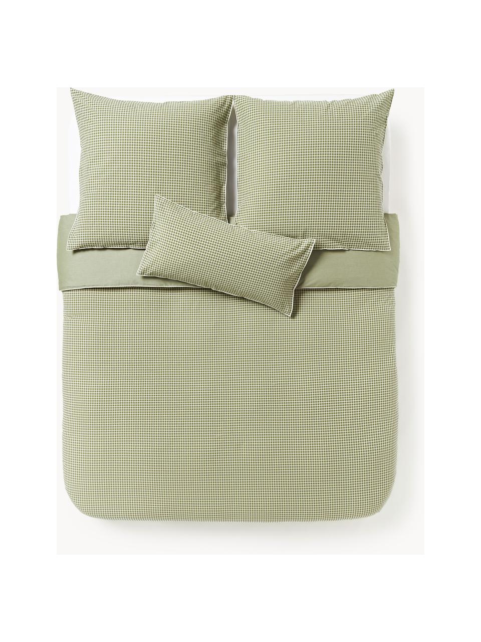 Housse de couette en coton seersucker à carreaux Davey | Westwing
