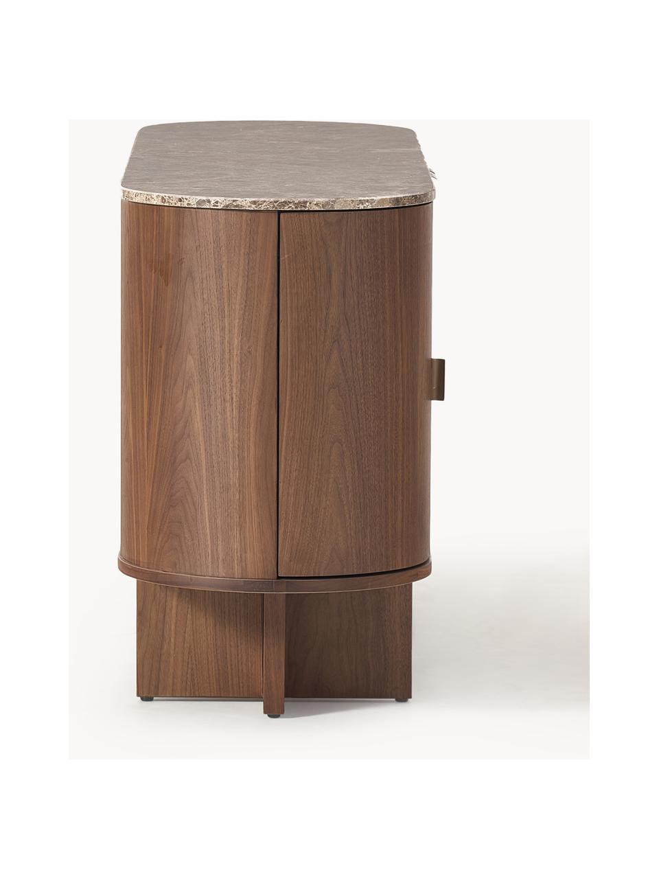 Buffet en bois avec coins arrondis et plateau en marbre Zumi | Westwing