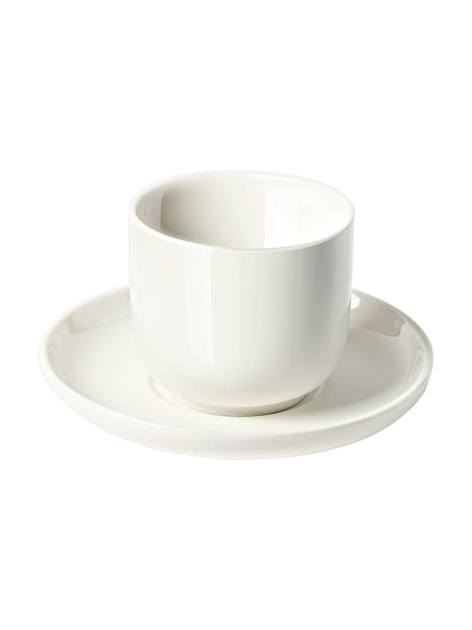 Tazza caffè in porcellana con piattino Nessa 4 pz | Westwing