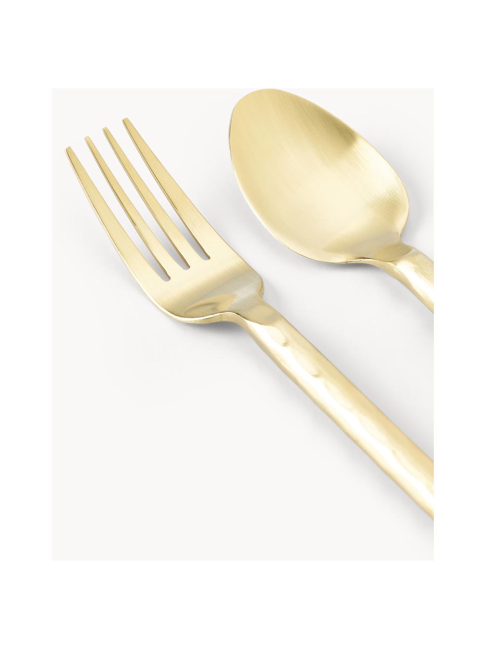 Cubertería dorado mate martillado Miles | Westwing